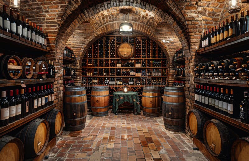 Explore the Medieval Wine Cellar with Brick Walls, Arched Ceilings, and ...