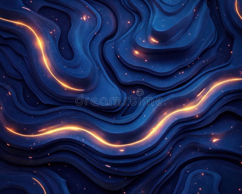 Explore Mesmerizing Abstract Geometric Landscapes Featuring Glowing ...