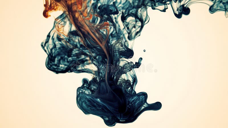Ink Flowing in Water Creating Unique Organic Patterns and Designs Stock ...