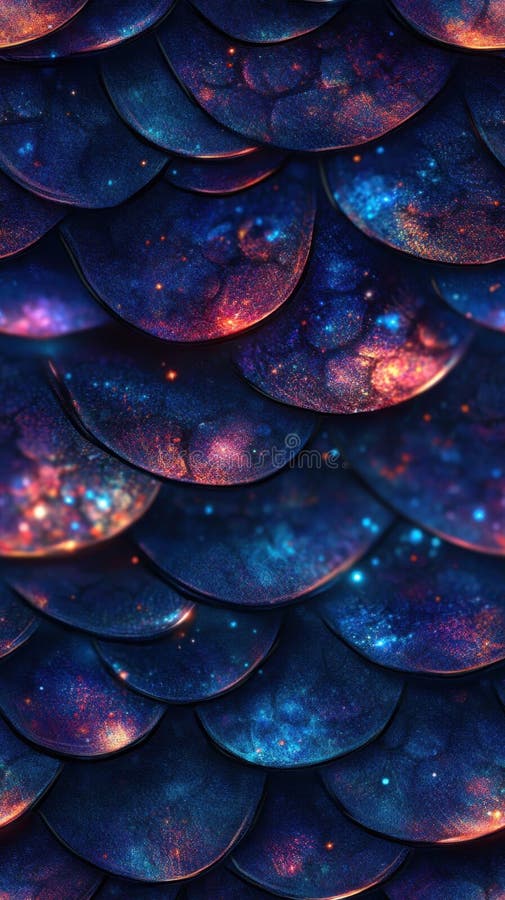 Cosmic Scale Pattern in Vibrant Colors Stock Illustration ...