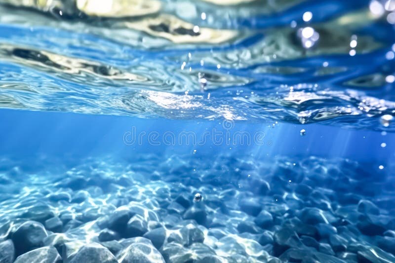 Explore the Mesmerizing Depths of the Ocean S Blue Abyss Stock Image ...