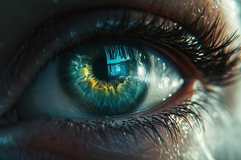 Captivating Close-up of Human Eye, Radiant Eye Light, Generative AI ...