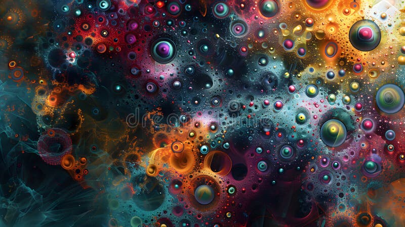 Microscopic Worlds Collide - Abstract Background Illustrating Intricate ...