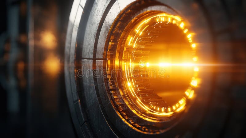 Futuristic Digital Vault Opening To Reveal Secured Assets with Glowing ...