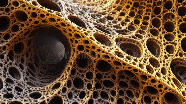 Intricate Patterns of Fractal Structures Showcasing Detailed Textures and Shapes in a ...
