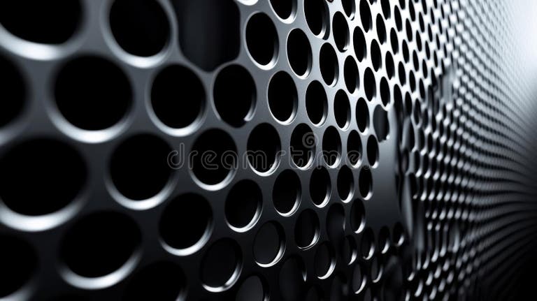 Explore Metallic Circles Pattern, a Perforated Metal Sheet with Shiny ...