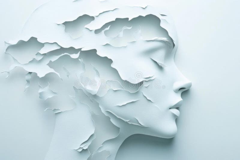 Explore Mind with Abstract Paper Art and Calm Expression in Mental ...