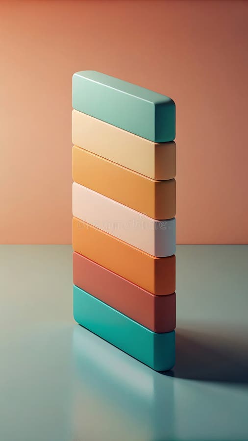 Utilize Simple Geometrics with Nostalgic Colors Stock Image - Image of ...