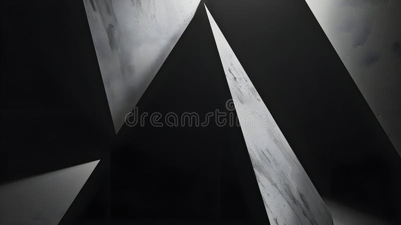Minimalist Black Triangle Shapes Abstract Art Generative AI Stock ...
