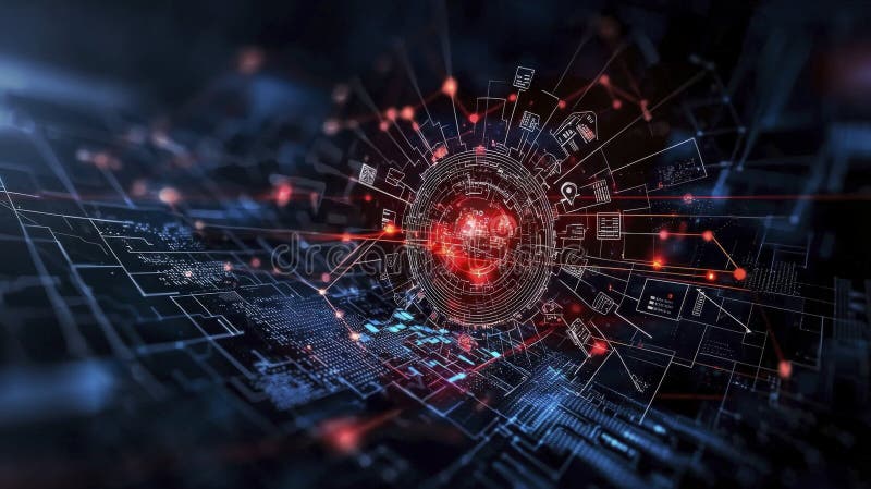 Dynamic Economic Indicators Visualized Digital Graph Technology ...