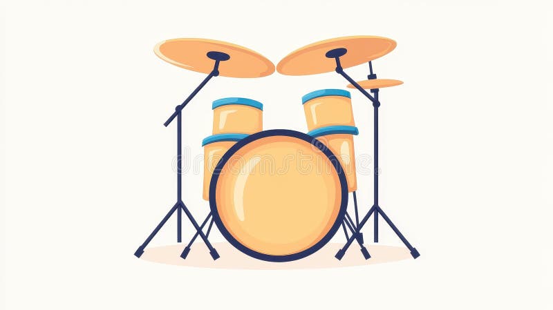 Explore a Minimalist Drum Kit Design Featuring Clean Lines, Basic ...