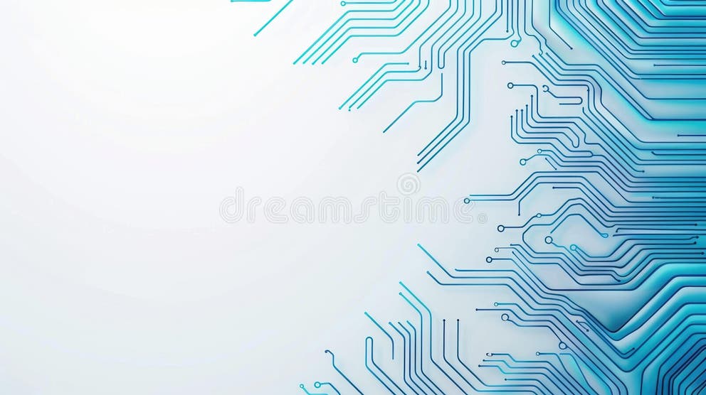 Explore a Modern Abstract Design Featuring a Blue Circuit Pattern on a ...