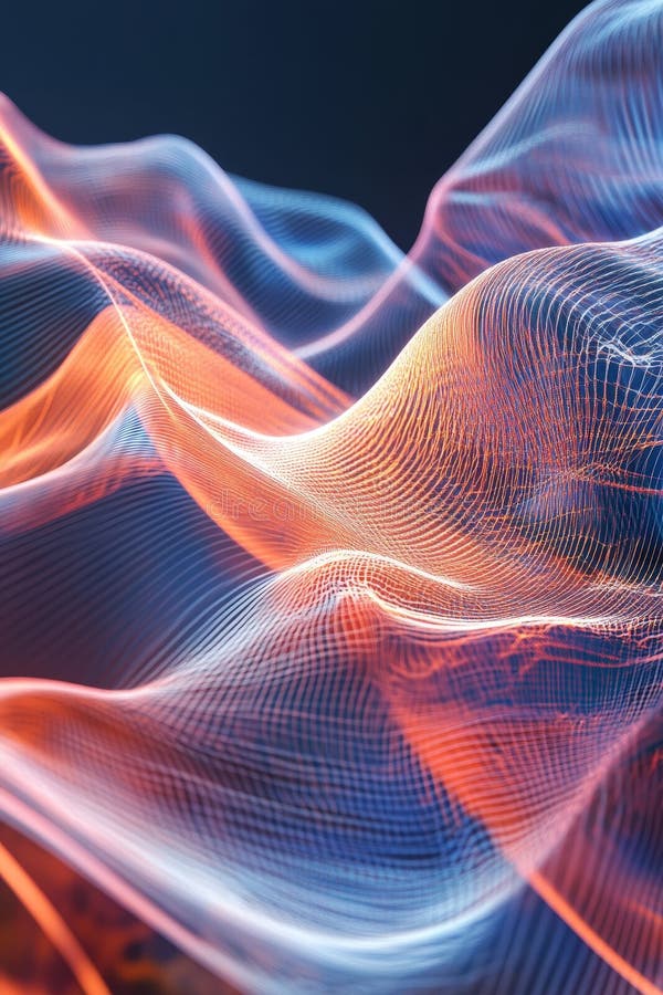 Modern AI Generated Waves with Sleek and Vibrant Patterns Stock ...