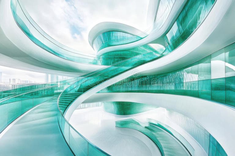 Explore Modern Architecture with Glass Surfaces and Curved Design ...