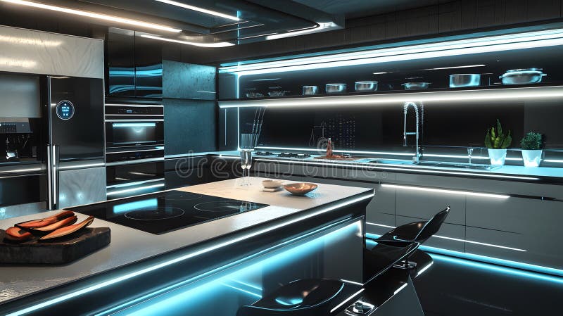 Explore the Modern Elegance of a High-tech Kitchen with Sleek Design ...