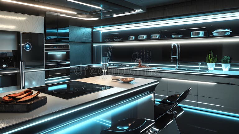 Explore the Modern Elegance of a High-tech Kitchen with Sleek Design ...