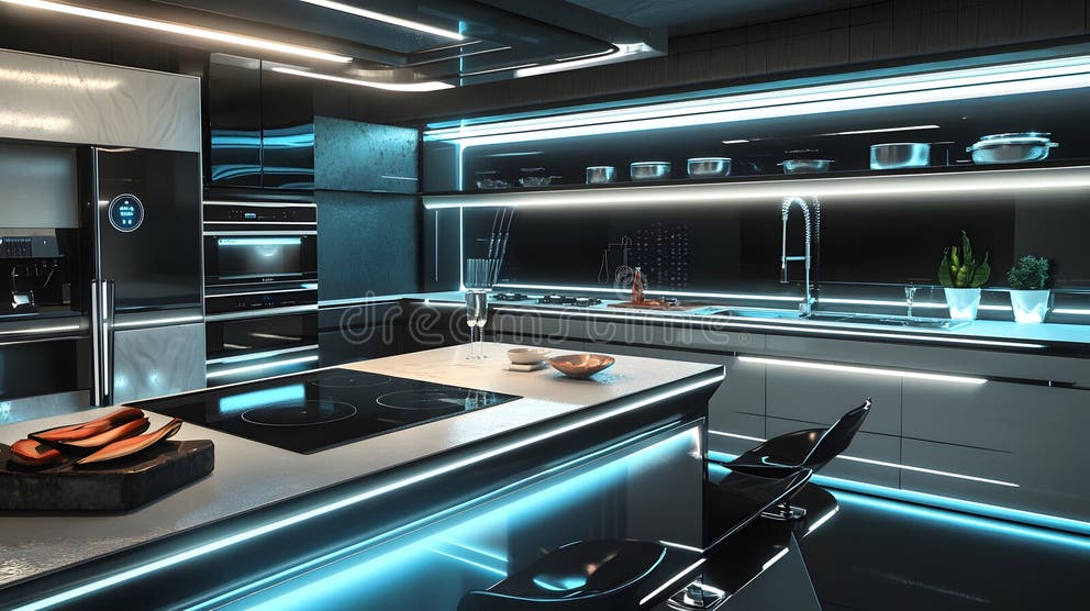 Explore the Modern Elegance of a High-tech Kitchen with Sleek Design ...