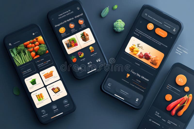 Explore Modern Grocery Shopping App Interface with Sleek Design and ...