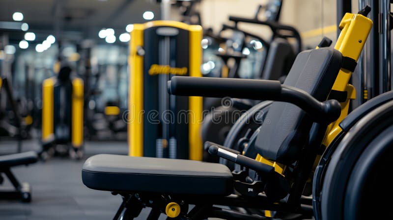 Adaptive Exercise Equipment in Modern Gym Setting Stock Illustration ...