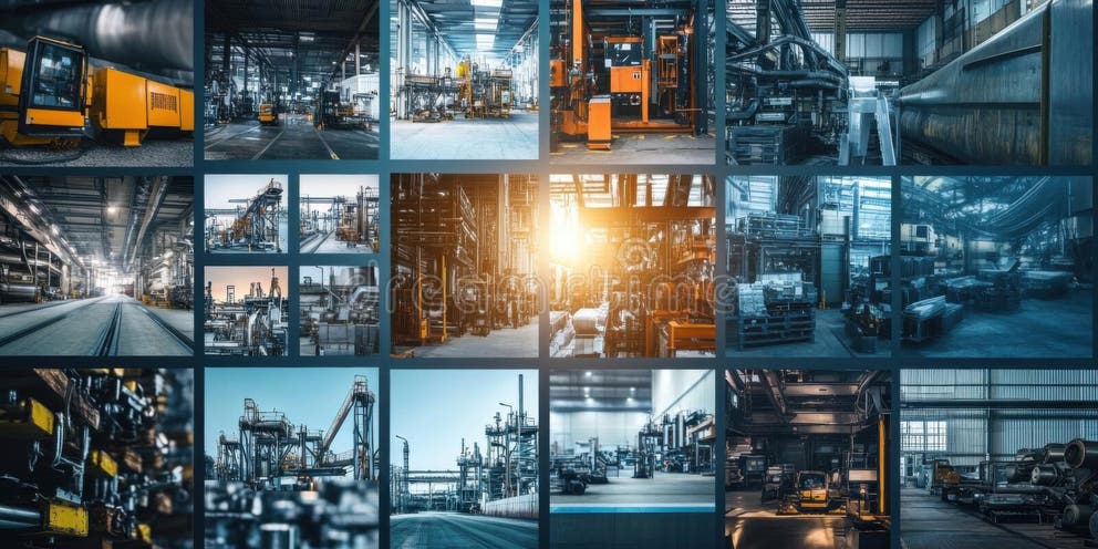 Explore Modern Industry and Heavy, Complex Machinery in a Grid of ...