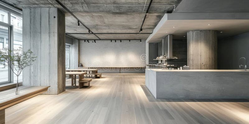 Explore Modern Interior Design with Concrete Texture and Minimalist ...