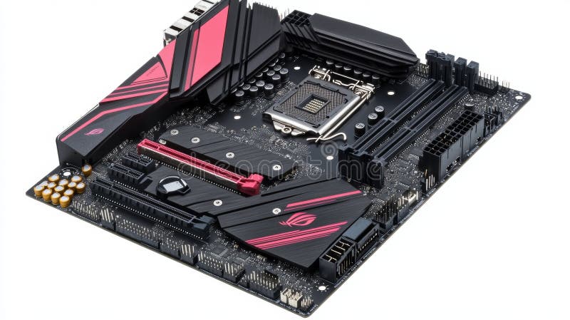 This Image Showcases a High-performance Motherboard with Striking ...