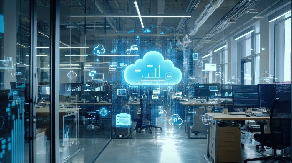 Modern Office Embracing Digital Transformation Concepts Stock ...