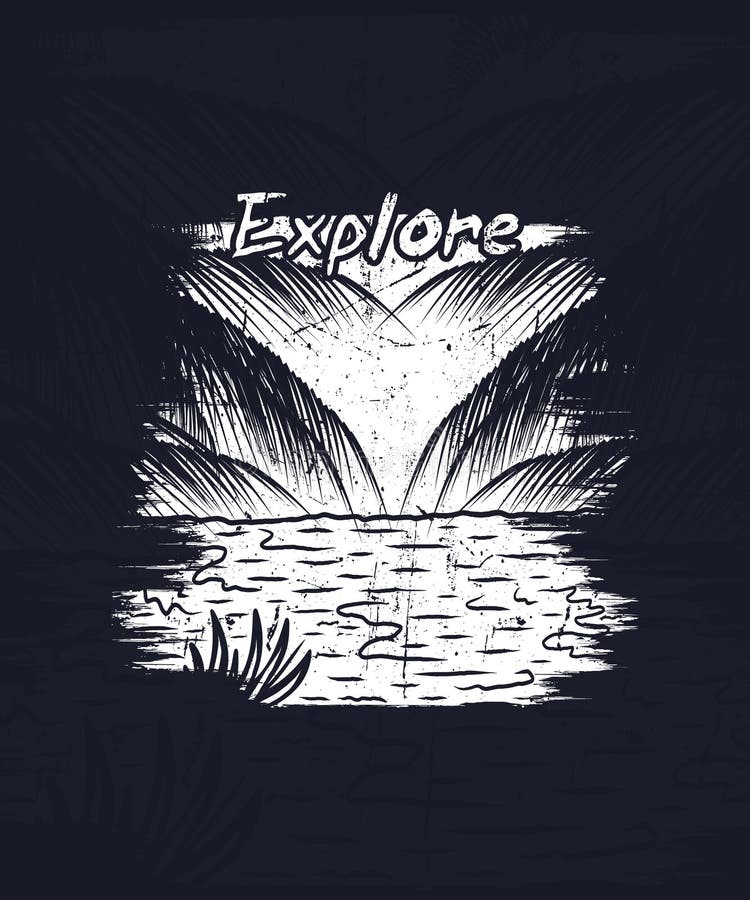 Explore More Beach Adventure Silhouette T Shirt Design Stock ...