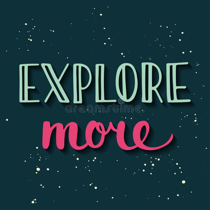 Explore More. Handwritten Lettering in Vintage Style Stock Vector ...