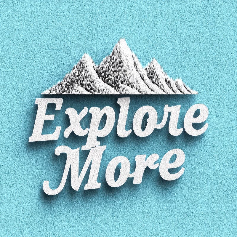 Explore More White Text and Mountain Graphic on Blue Stock Illustration ...
