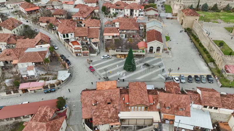 Aerial View 4K: Mtskheta S Sacred Confluence - Cathedral, City, and ...