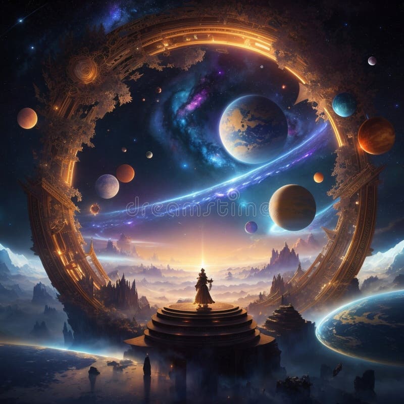 Explore a Multi Dimensional World Stock Photo - Image of space ...