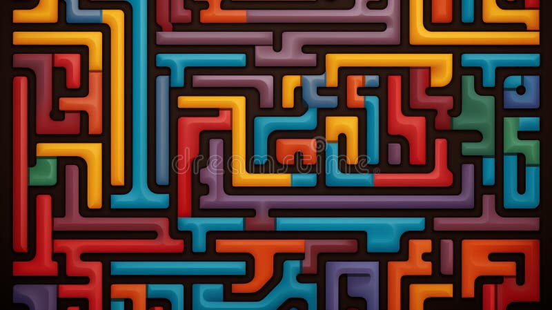 Explore a Mystical Labyrinth Pattern with Intricate Paths and Ancient ...