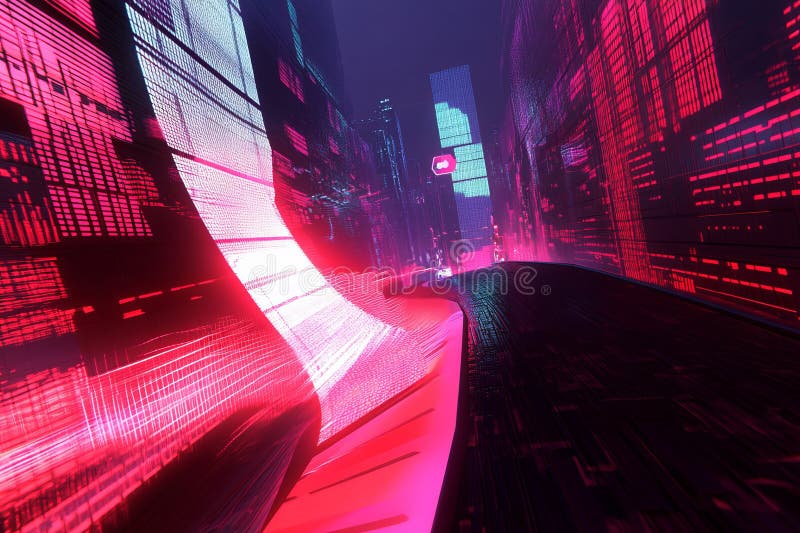 Explore a Neon Cyberpunk World with Futuristic Architecture and Vibrant ...