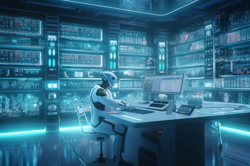 Futuristic Lab Assistant: a Hyper-Detailed 8k High-Tech Cartoon Robot ...