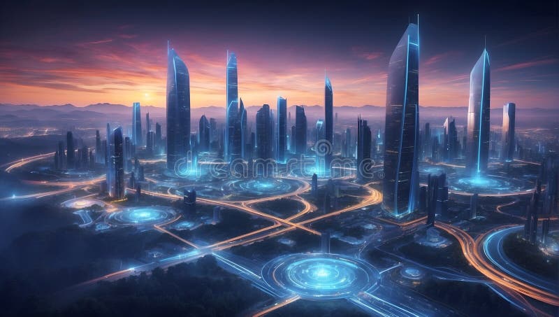 QuantumQuotient Nexus: Tomorrow S Data Intersection. AI Generate Stock ...