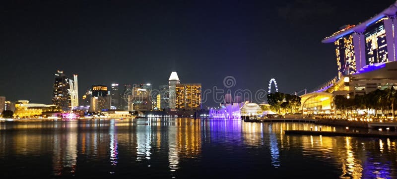 Explore Night at Marina Bay Singapore Stock Photo - Image of explore ...
