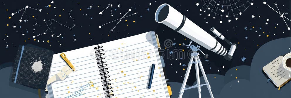 Explore the Night Sky through a Telescope while Taking Notes of ...