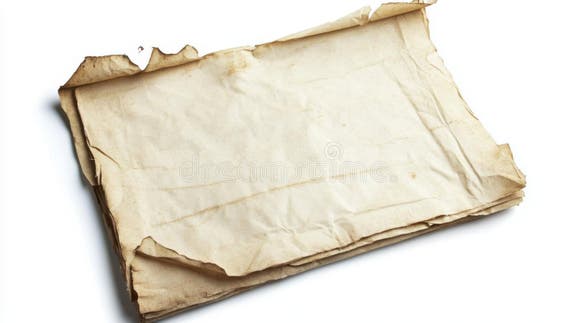 Explore Old Paper Sheets for Design, Parchment Paper Stack on White ...