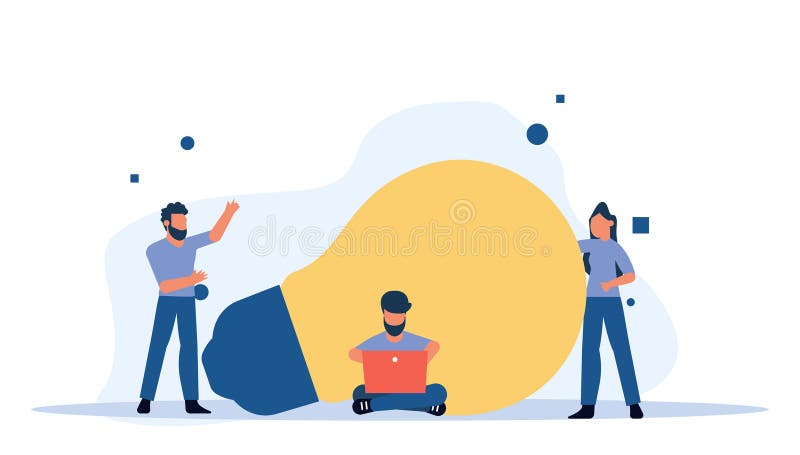 Explore Our Creative Isolated Idea with Businessman Vector Illustration ...