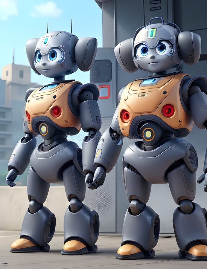 3d Animated Adorable Cute and Futuristic Robot Pet or Helper Image ...