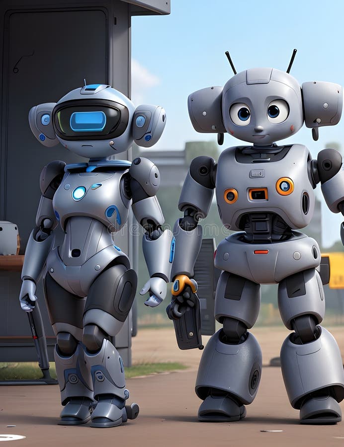 3d Animated Adorable Cute and Futuristic Robot Pet or Helper Image ...