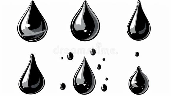 Explore Our Versatile Vector Black Drop Icon Set Perfect for Your Design Projects and Digital ...