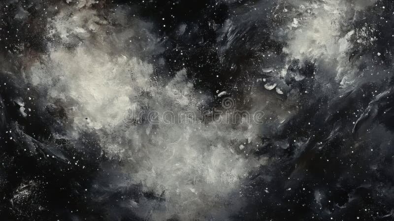 Explore Outer Space with Painting Black and White Theme in Artistic ...