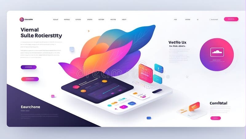 VersatileVista: a UI UX Landscape of Possibilities. AI Generate Stock ...