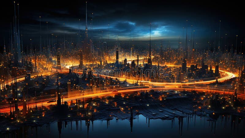 Explore the Power of Big Data Striking Image. Generative AI Stock Photo ...