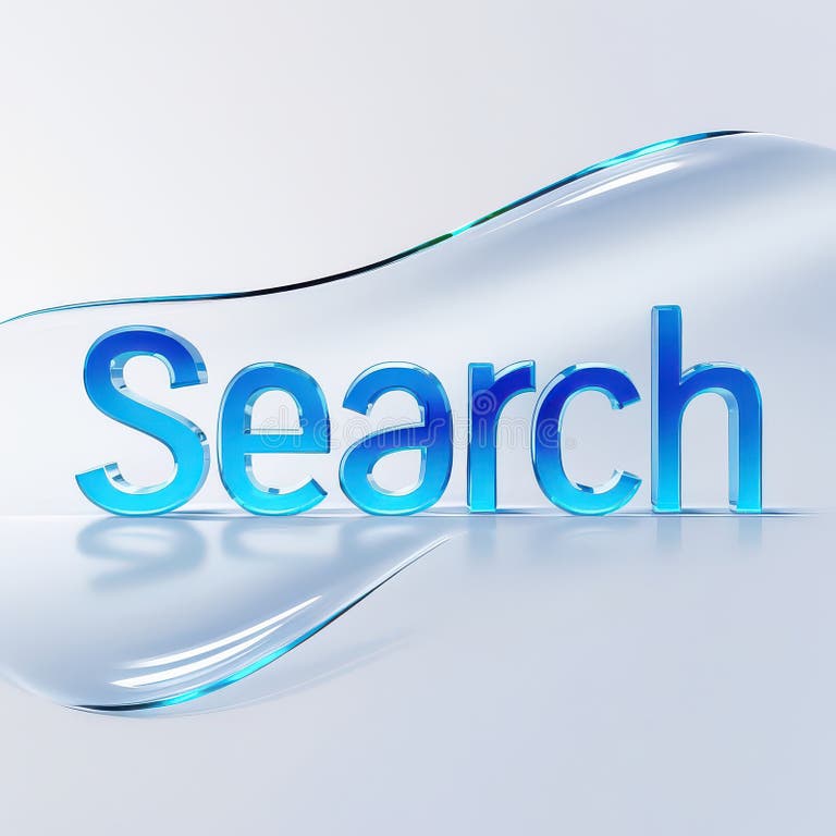 Modern Digital Search Concept Depicted with 3d Blue Lettering on a ...