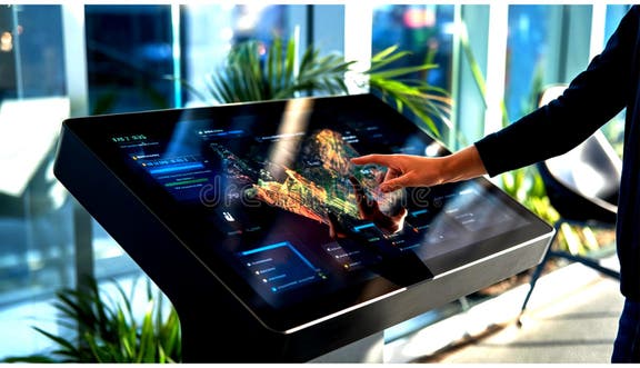 Interactive Touchscreen: Digital Information Access Modern Display ...