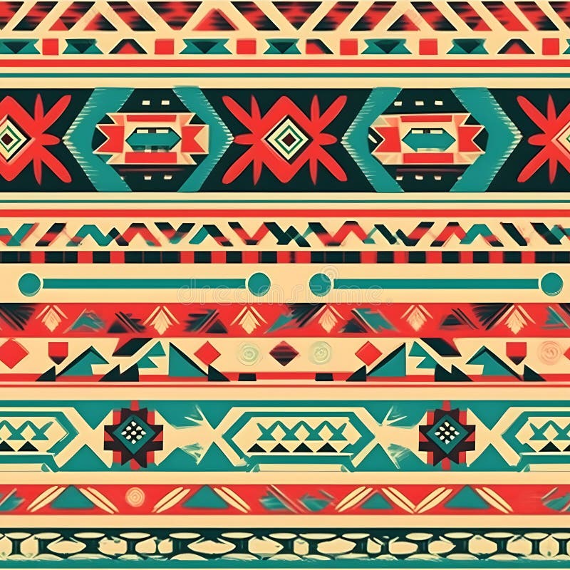 Explore the Precision of Seamless Aztec Patterns Stock Illustration ...