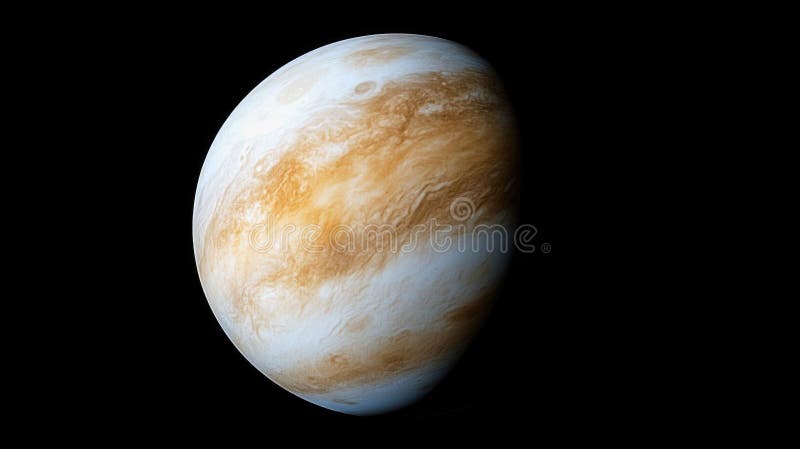 High-detail View of Venus Showcasing Its Volcanic Surface and Thick ...